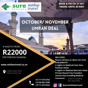 Sure Mithas Travel - October / November Umrah Deal | November 2021 ...