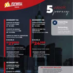 Flywell Travel - Economy 5C | Hajj 2022 / 1443 Packages - South Africa