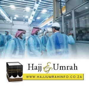 Official inspects production line for Zamzam plastic cups